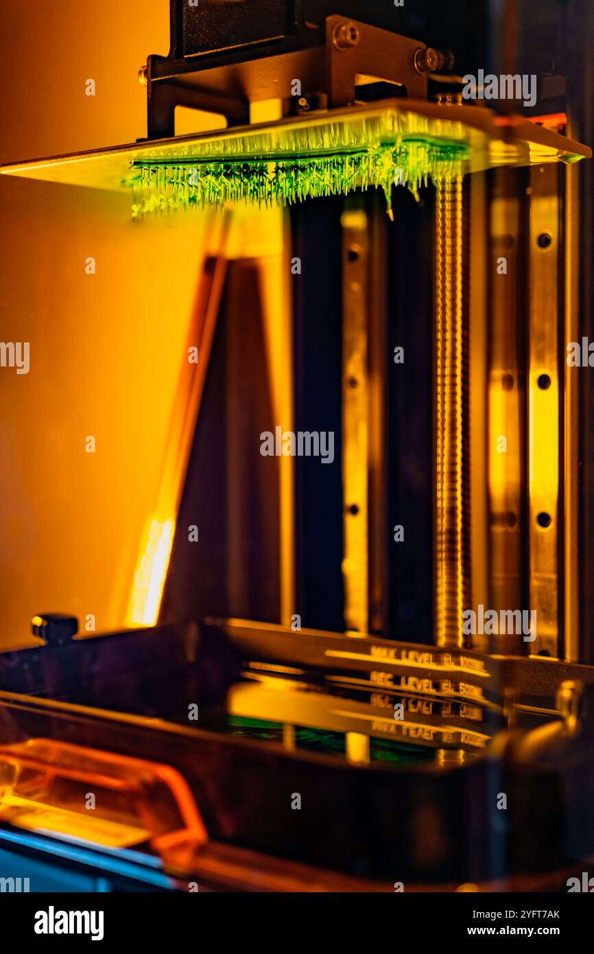 3d resin printer in interior showroom Stock Photo - Alamy