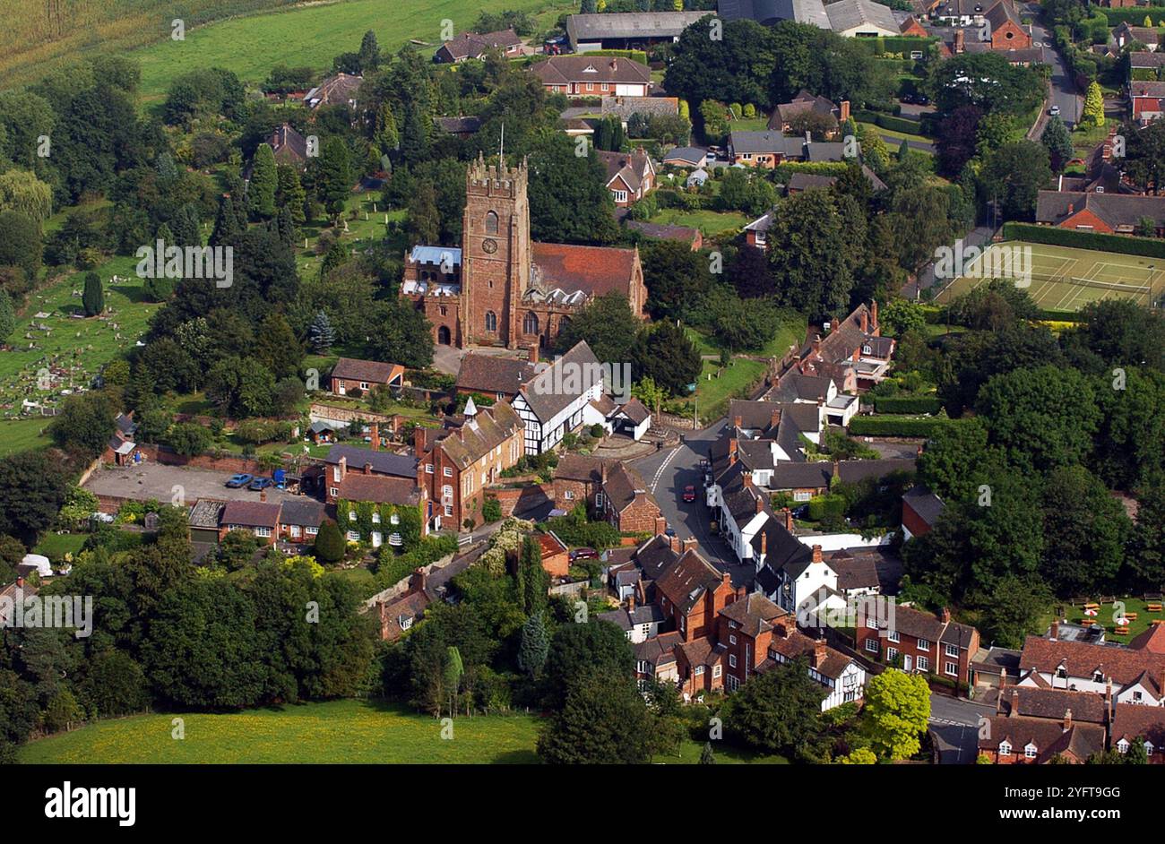 Aerial view claverley village in hi-res stock photography and images ...