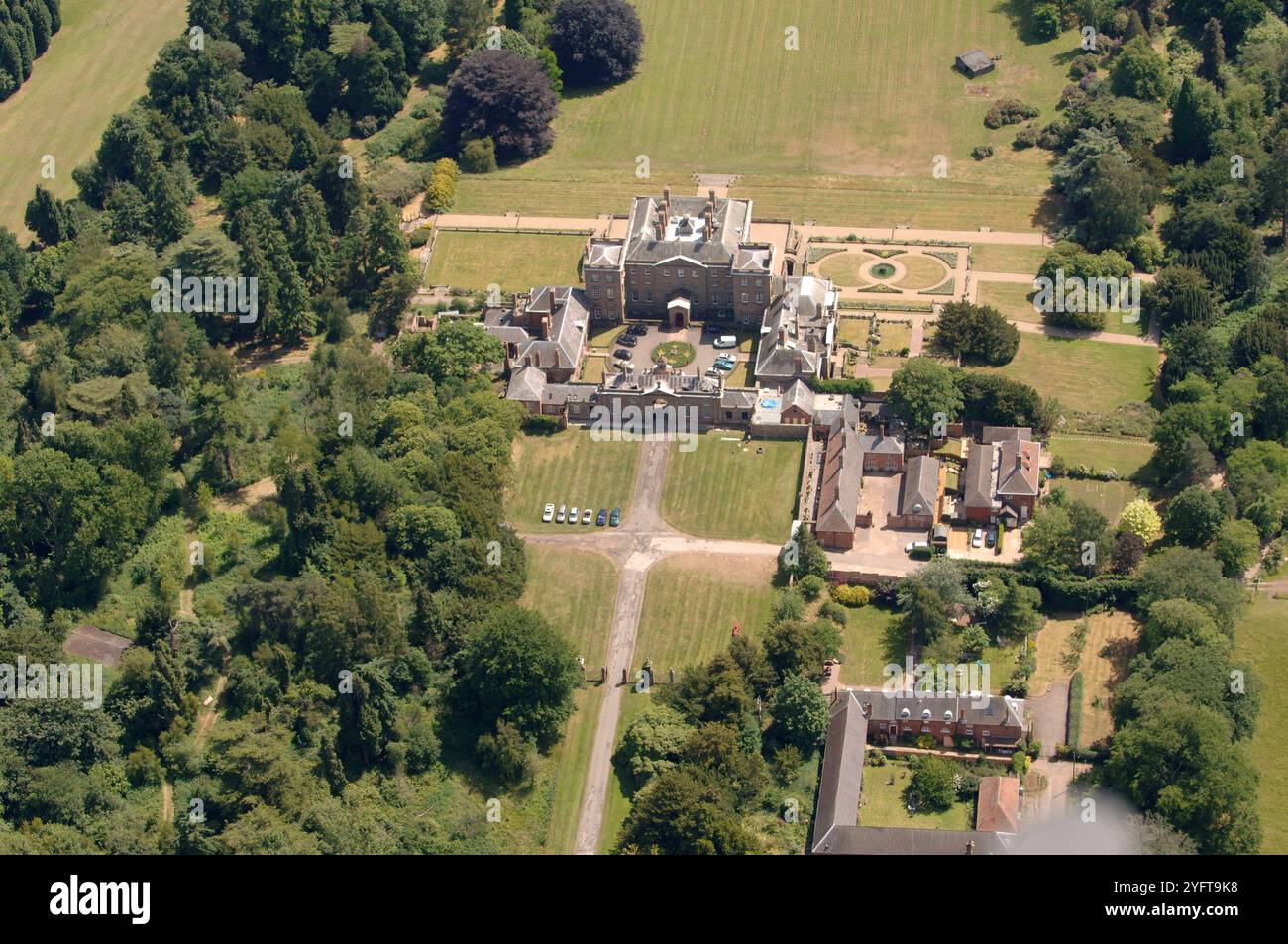 Aerial view of Patshull Hall estate near Pattingham in Staffordshire ...