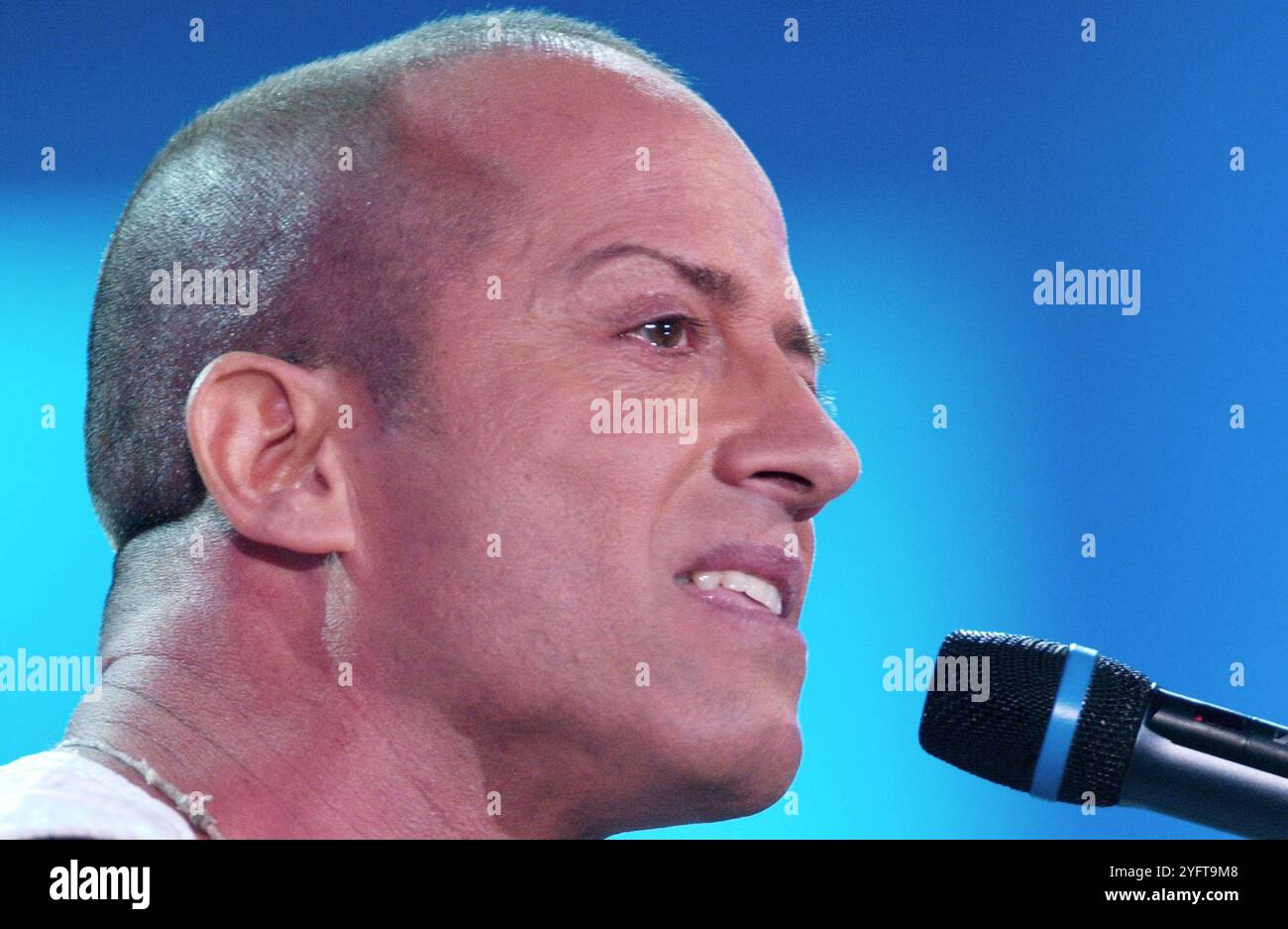 Milan Italy 29/05/2004 : Raf,Italian singer,during the television show ...