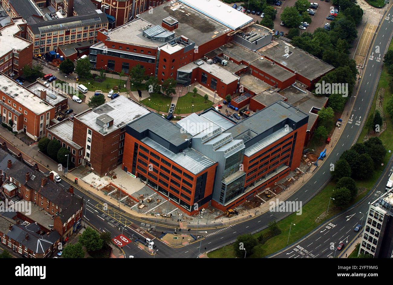 Aerial view of Wolverhampton University Millennium building with ...