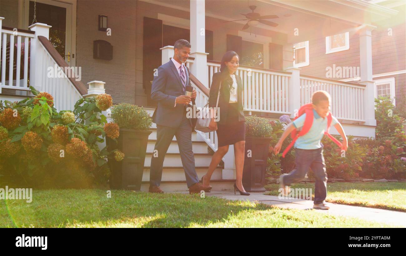 Couple leaving house work hi-res stock photography and images - Alamy
