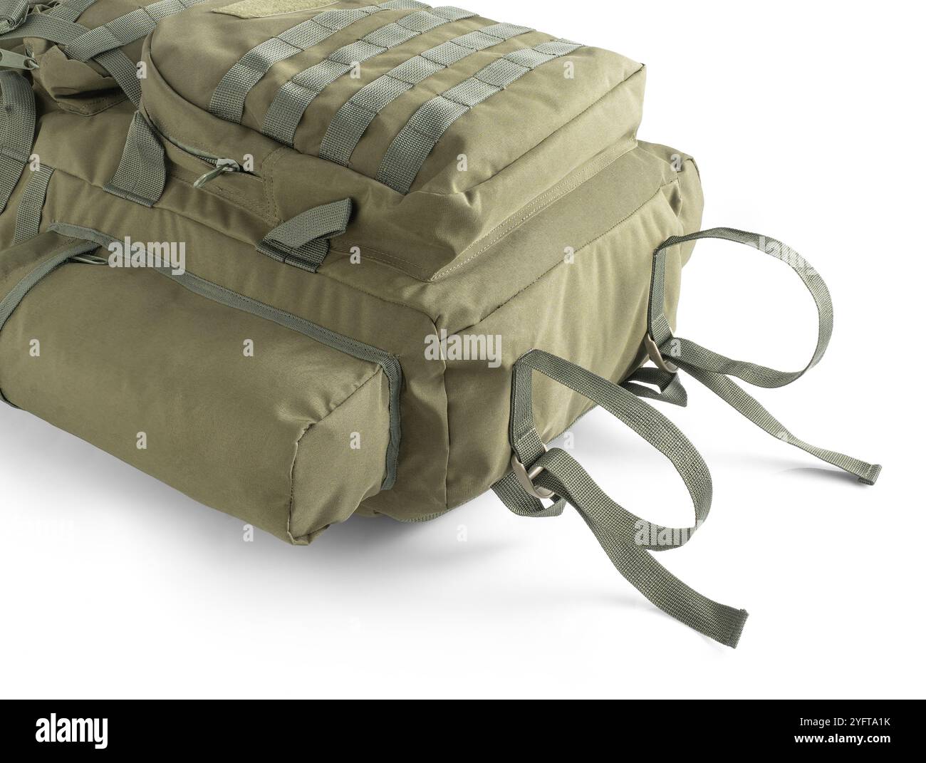 Tactical military backpack in khaki color Stock Photo - Alamy