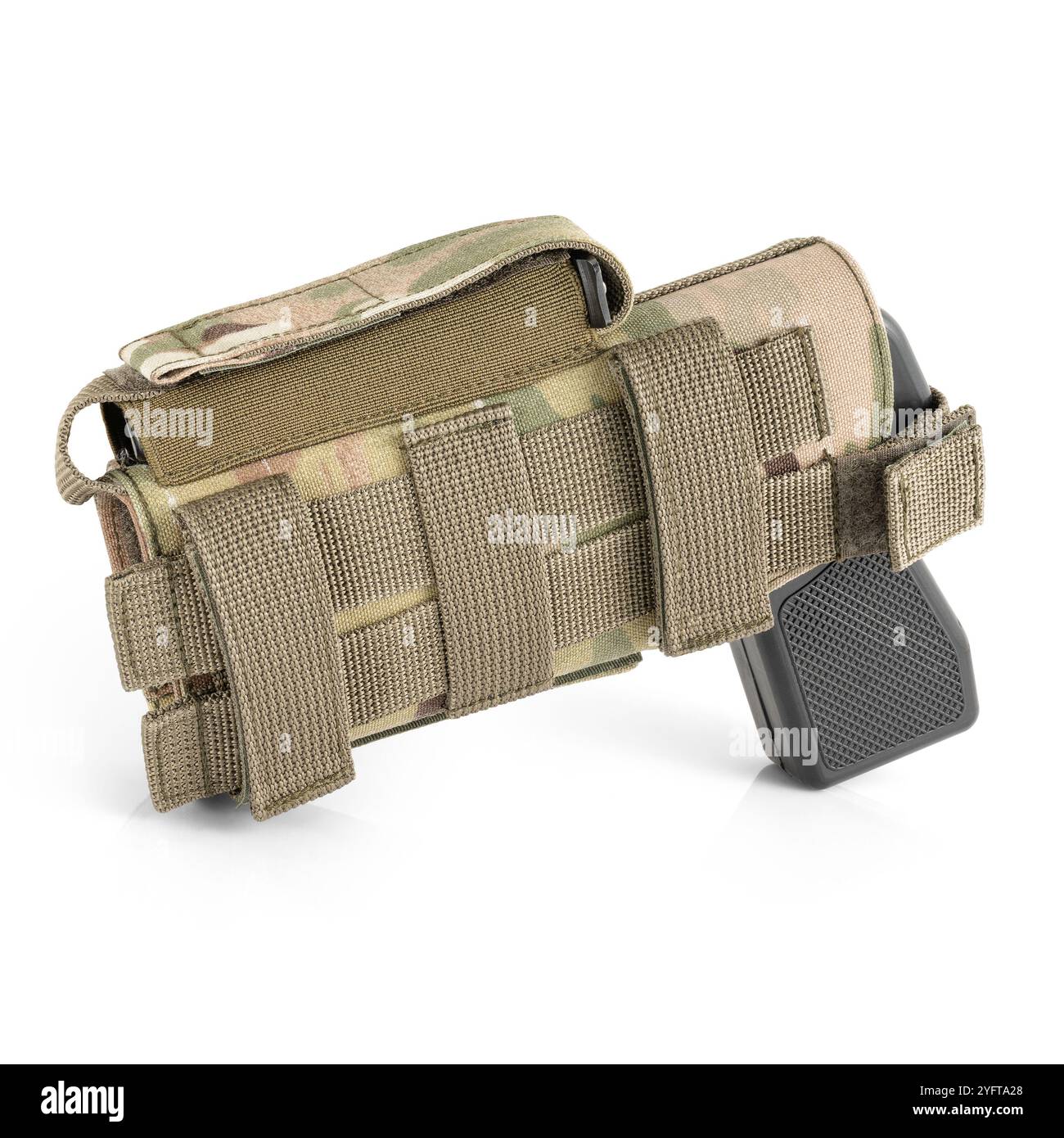 Holster for gun. Weapon in a holster on a white background. Tactical ...