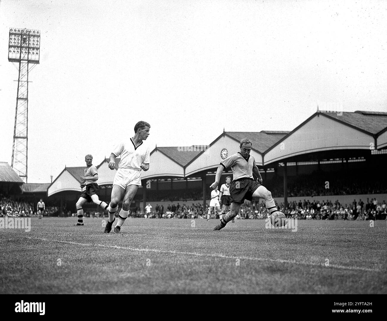 Wolverhampton Wanderers footballer Billy Wright and Barry Stobart ...