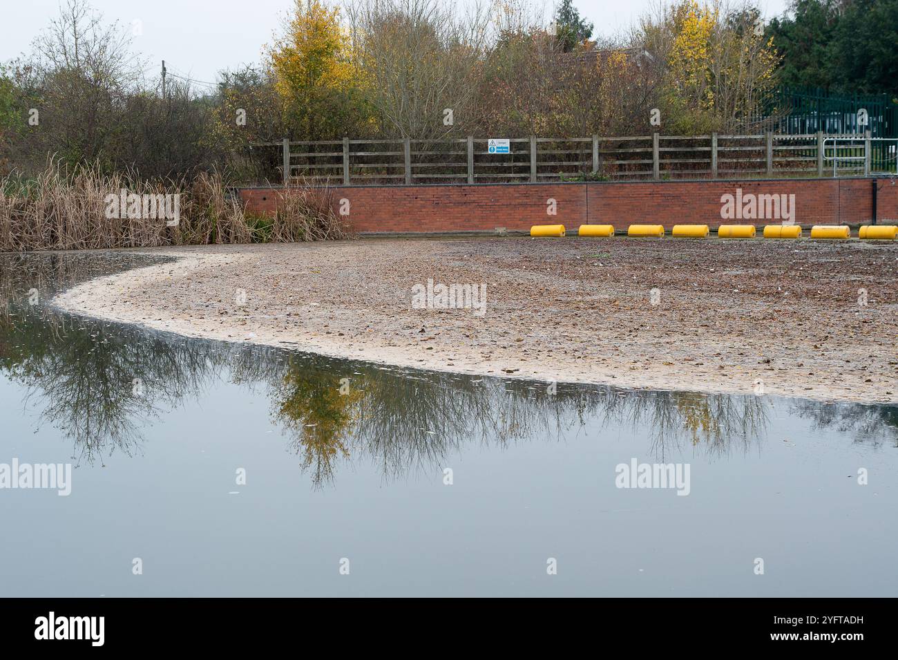 Dorney Reach, UK. 5th November, 2024. Pollution and plant debris on the ...