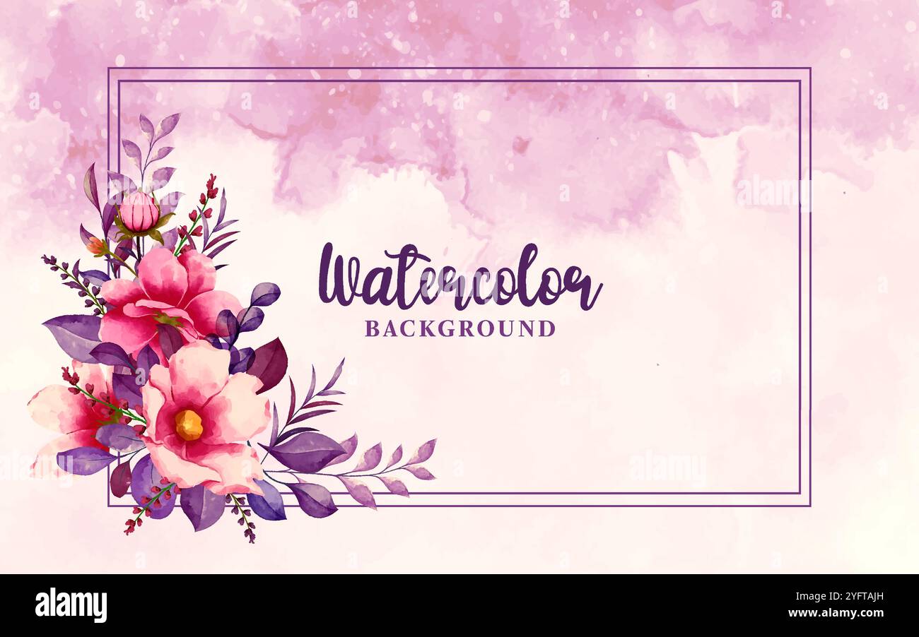 Floral art frame background hi-res stock photography and images - Alamy