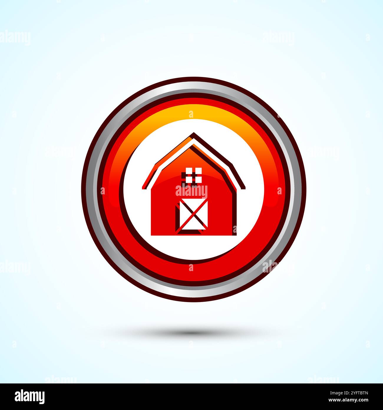 Farming Barn Icon Design Illustration, Farm and Agriculture Barn Sign ...