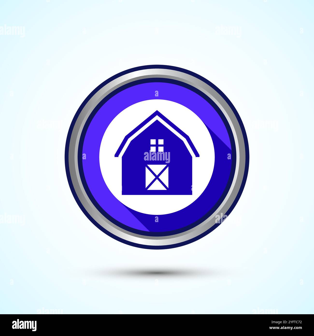 Farming Barn Icon Design Illustration, Farm and Agriculture Barn Sign ...