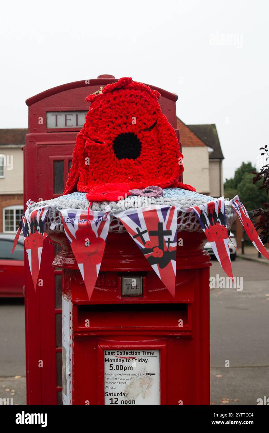 Eton Wick, Windsor, Berkshire, UK. 5th November, 2024. A poppy themed ...