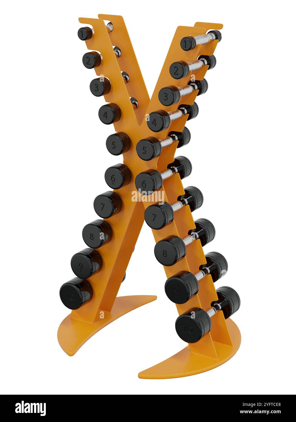 Gym Dumbbell rack in X shape, a stand for weightlifting gym equipment ...