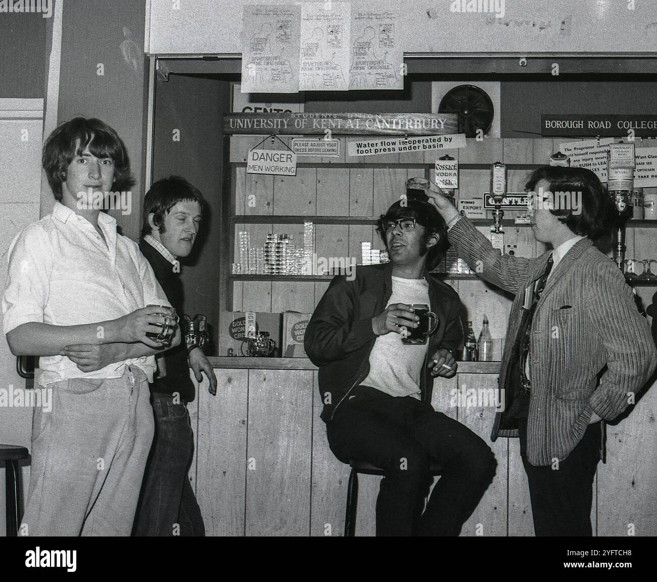 Student Bar Bedford College London, 1969 Stock Photo - Alamy