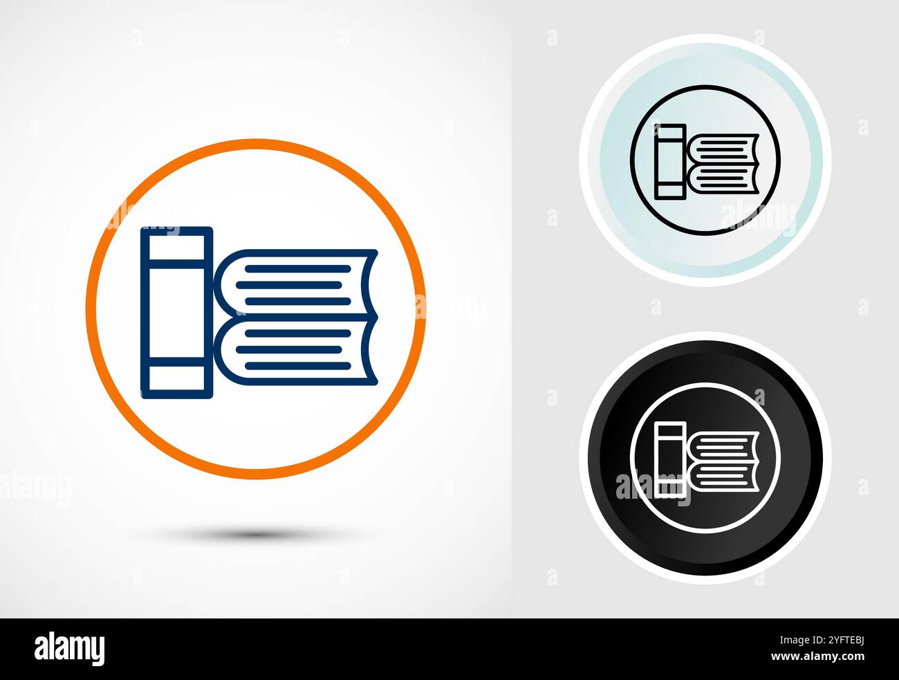 Book Icon Design Illustration, Book Icon For Apps and Websites Stock ...
