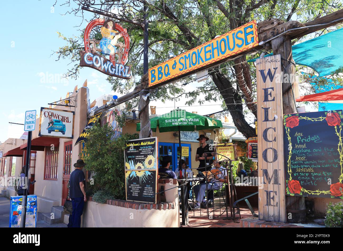 Cowgirl BBQ & Smokehouse restaurant in Santa Fe, New Mexico, USA Stock ...
