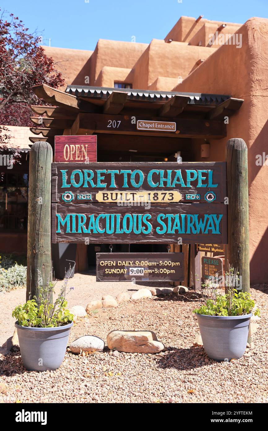 Loretto Chapel built in 1873, in historic Santa Fe, much visited for it ...