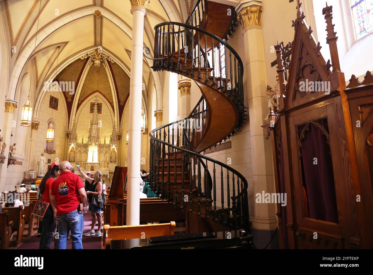 Loretto Chapel built in 1873, in historic Santa Fe, much visited for it ...