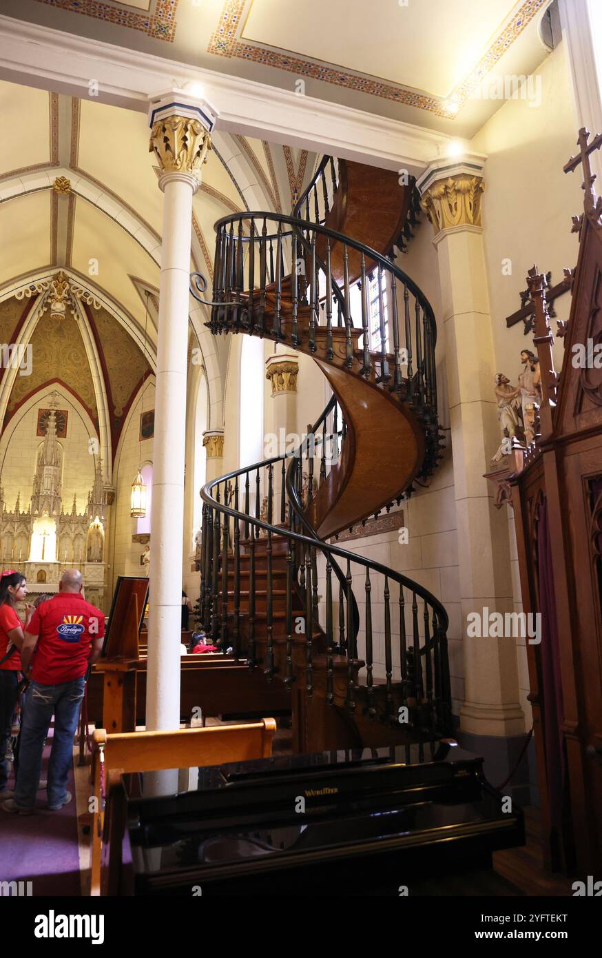 Loretto Chapel built in 1873, in historic Santa Fe, much visited for it ...