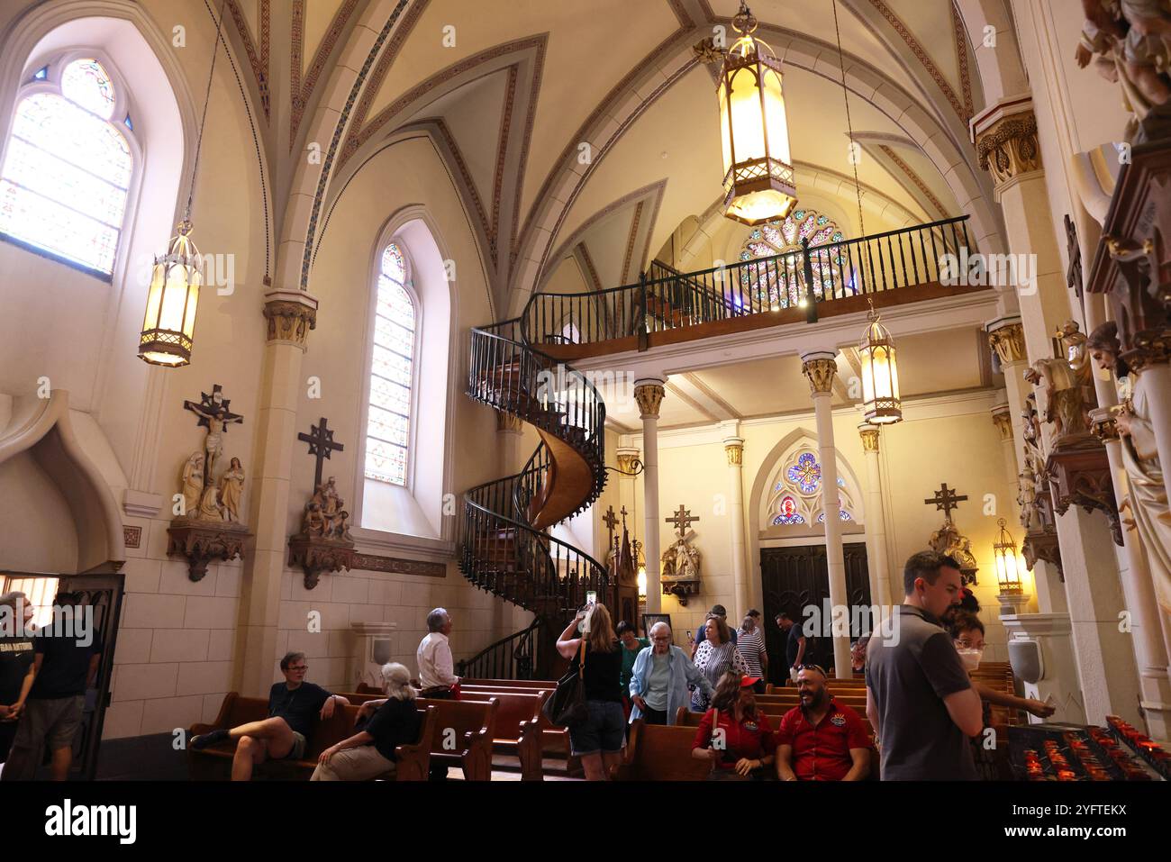 Loretto Chapel built in 1873, in historic Santa Fe, much visited for it ...