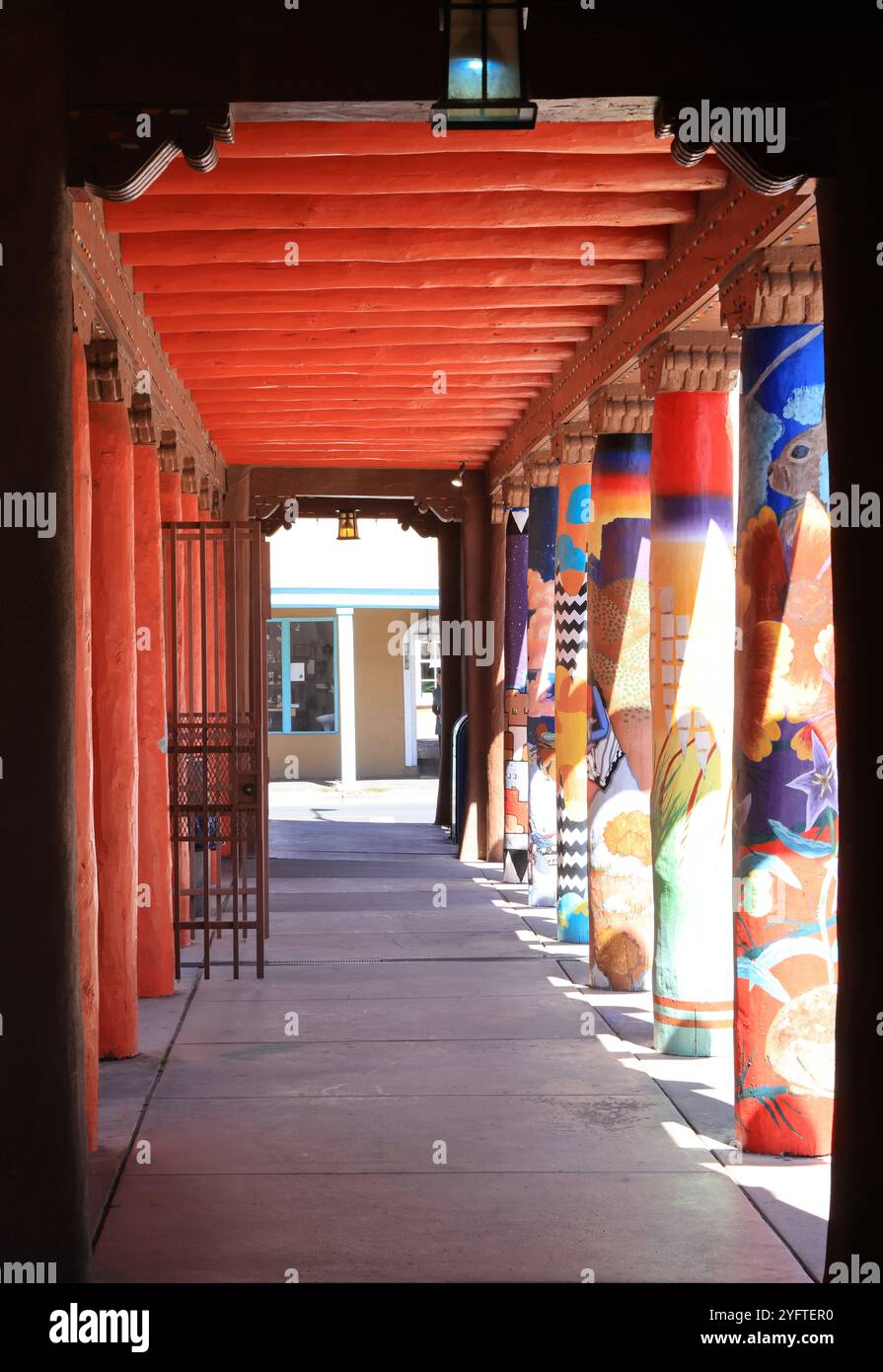 The Art Columns, inspired by indigenous art with regional colours, at ...
