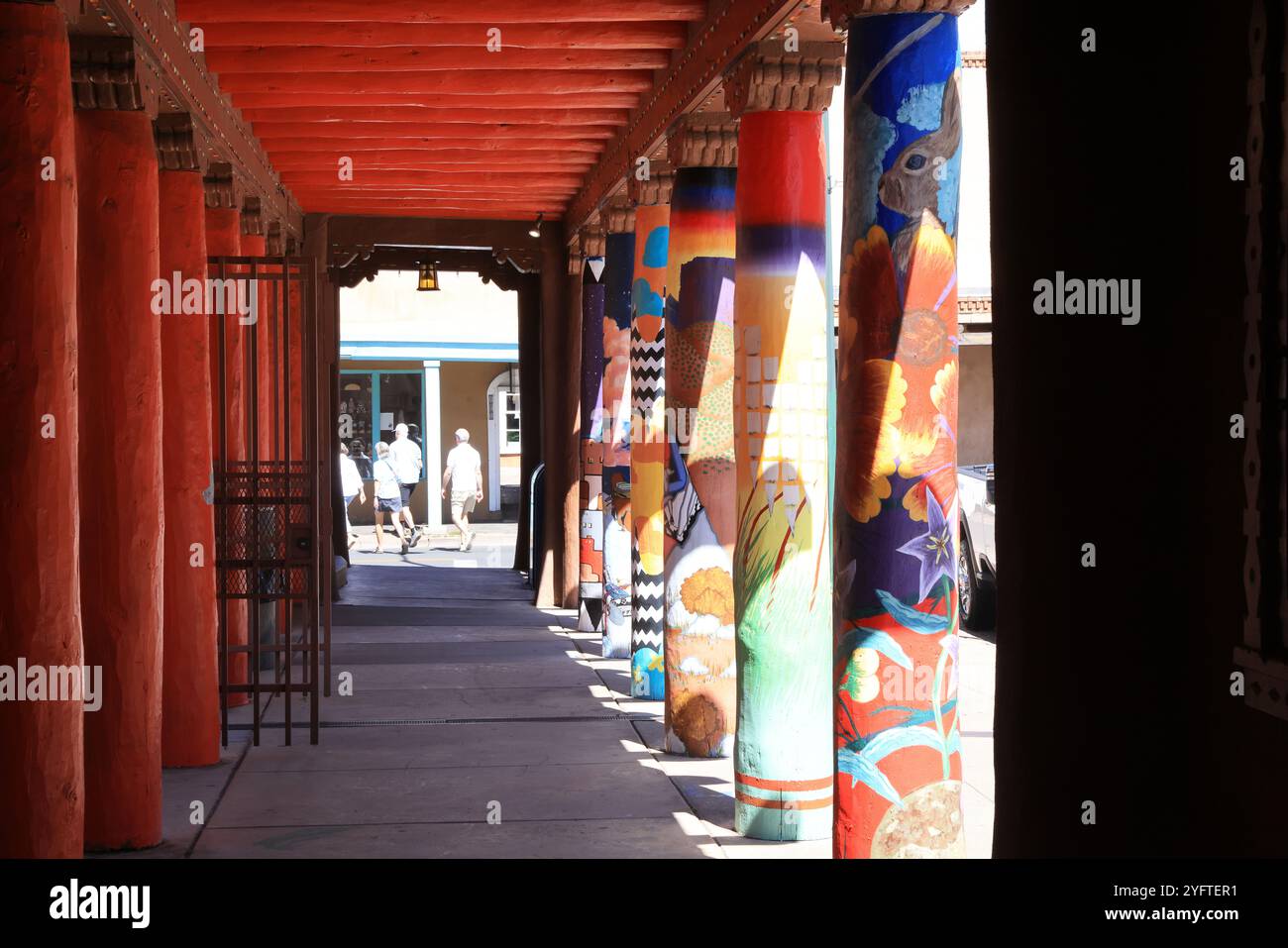The Art Columns, inspired by indigenous art with regional colours, at ...