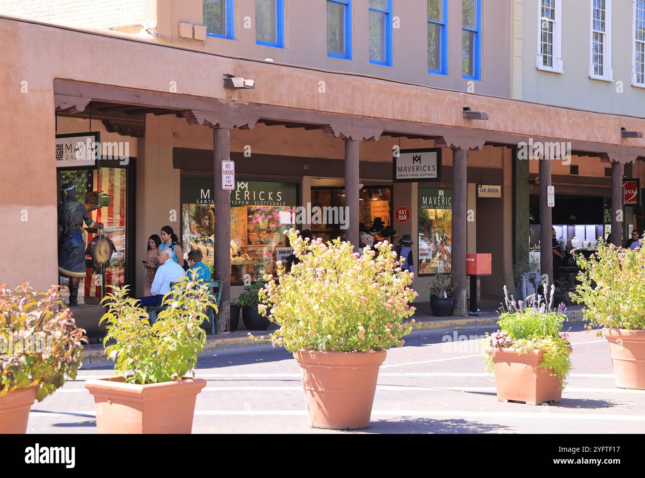 Local independent shops in the centre of downtown Santa Fe at the Plaza ...