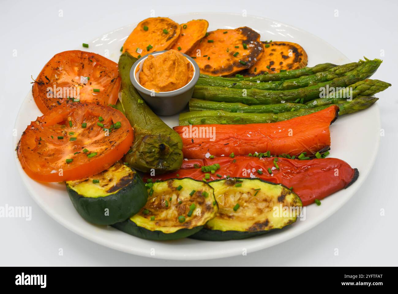 Different roasted vegetables in a Mediterranean restaurant Stock Photo ...