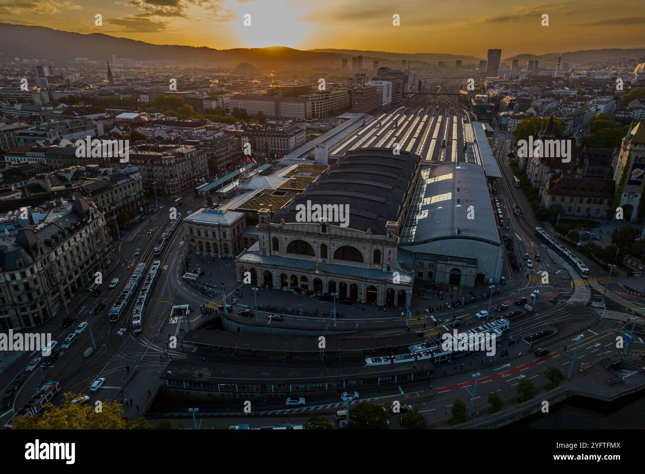 Beautiful aerial footage of the city of Zurich in Switzerland - the ...