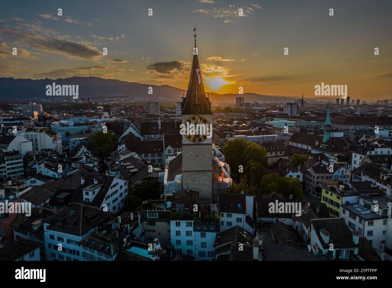 Beautiful aerial footage of the city of Zurich in Switzerland - the ...