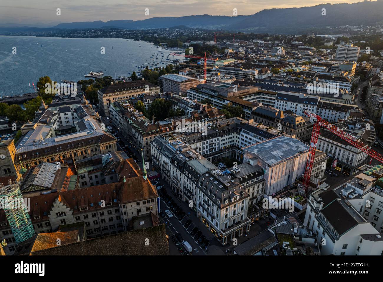 Beautiful aerial footage of the city of Zurich in Switzerland - the ...