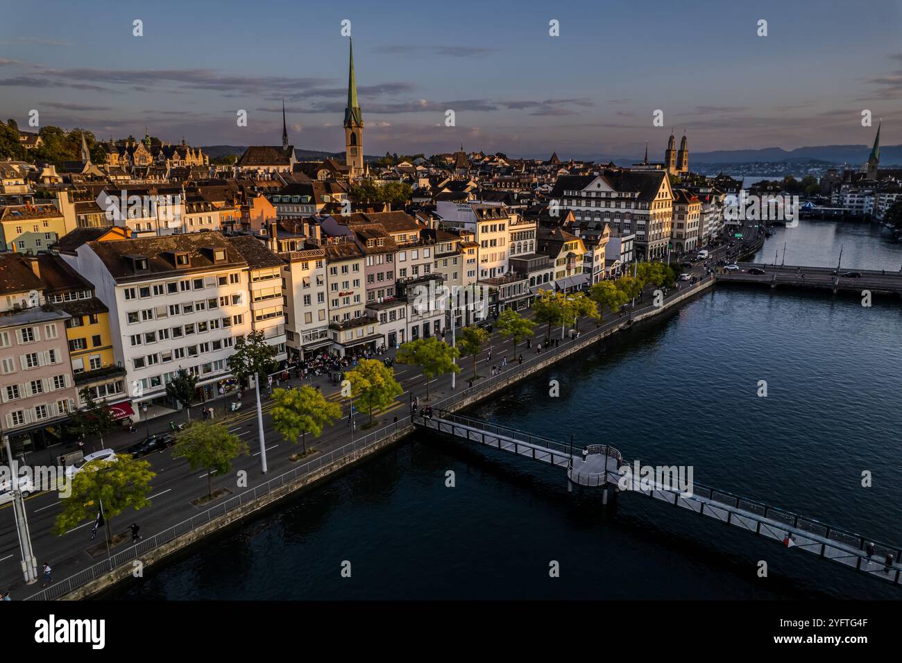 Beautiful aerial footage of the city of Zurich in Switzerland - the ...