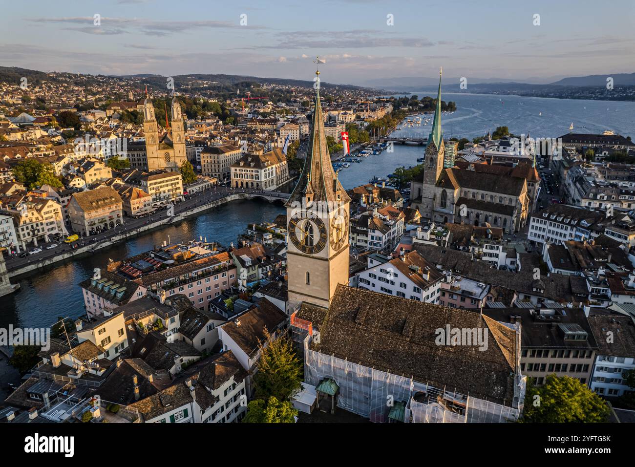 Beautiful aerial footage of the city of Zurich in Switzerland - the ...