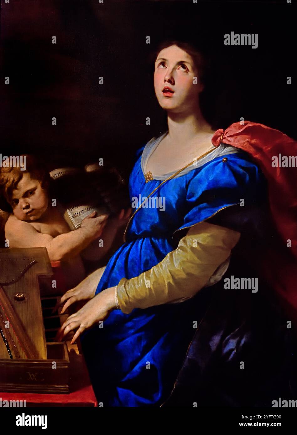 Saint Cecilia by Andrea Vaccaro, 1604 - 1670 Italian Baroque period ...