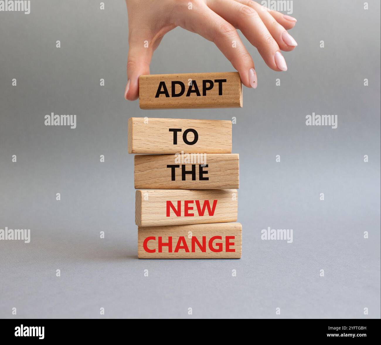 Adapt to Changes symbol. Wooden blocks with words Manage and Adapt to ...