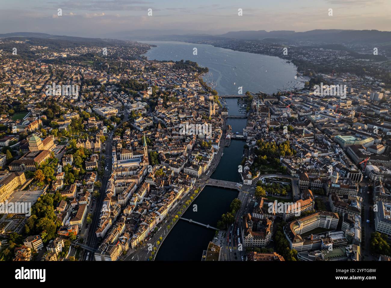 Beautiful aerial footage of the city of Zurich in Switzerland - the ...