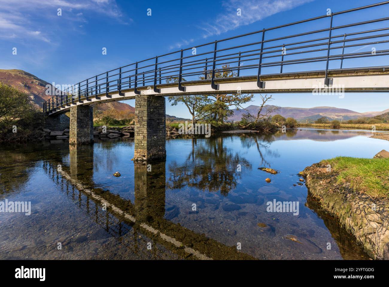 The Chinese Bridge over the River Derwent on the southern shore of ...