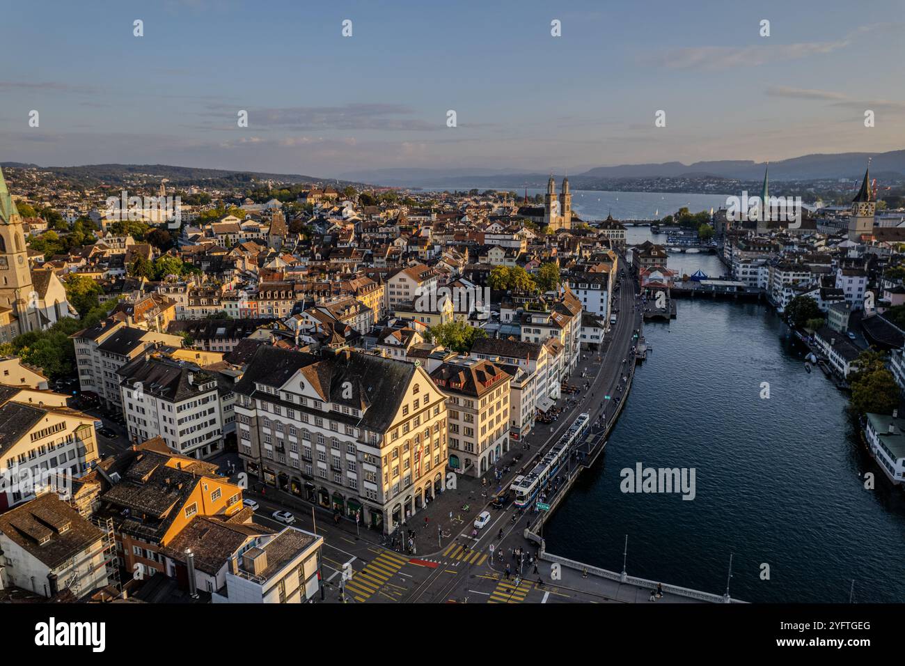 Beautiful aerial footage of the city of Zurich in Switzerland - the ...