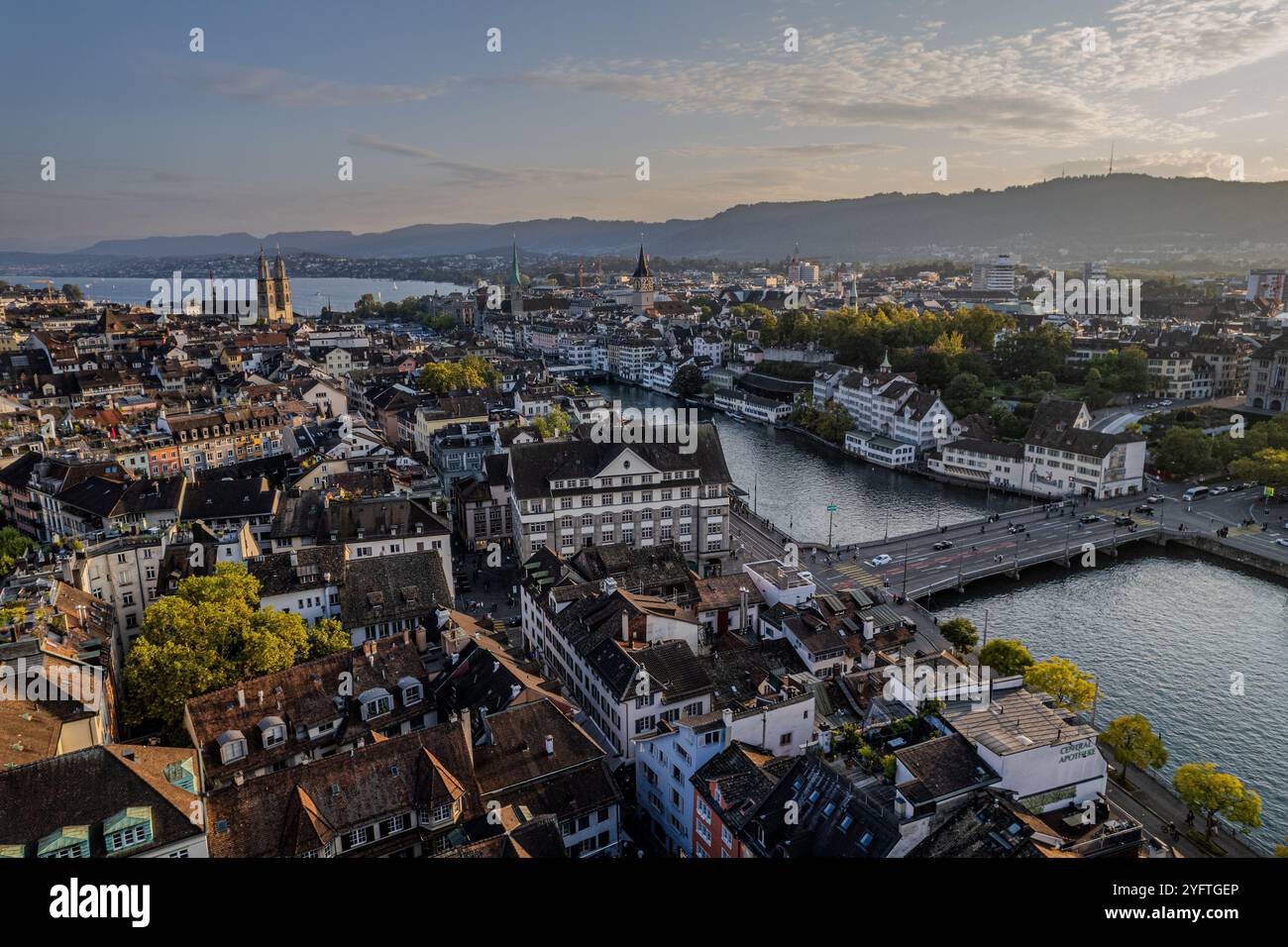 Beautiful aerial footage of the city of Zurich in Switzerland - the ...