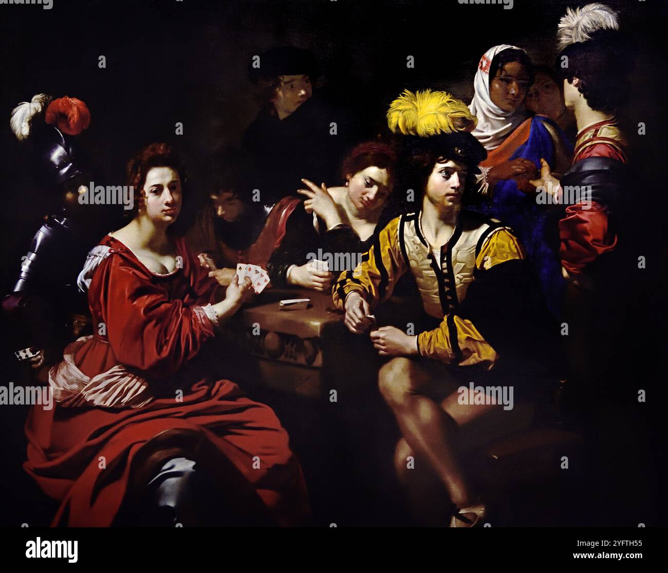 Tavern Scene (Cardsharps and Fortune Teller )1626 Nicolas Régnier ...
