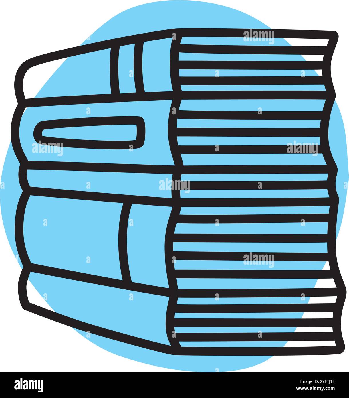 Doodle pile of books icon. Hand drawn book, journal or notebook symbol ...