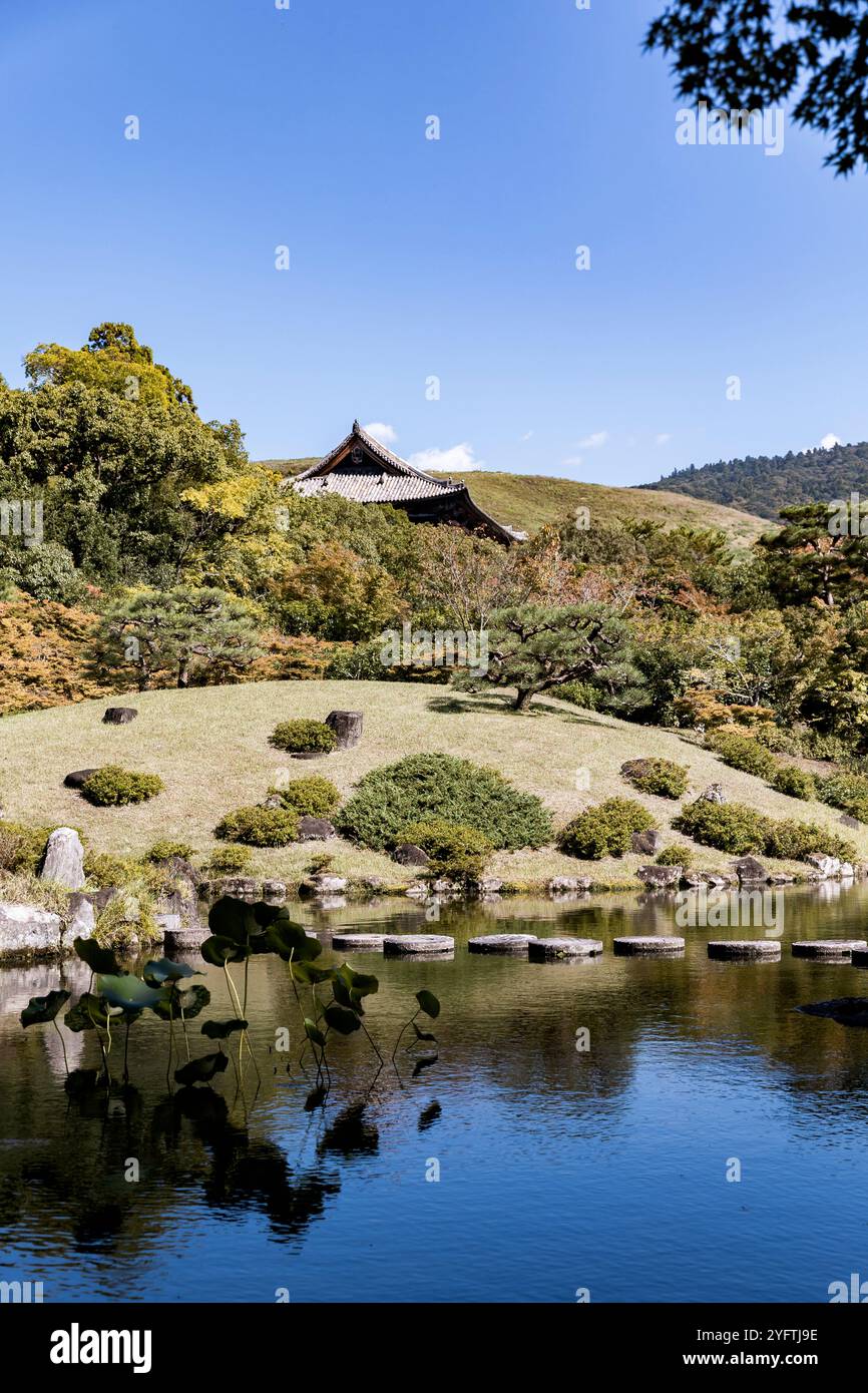 Isuien Garden, traditional japanese garden in Nara, Japan. © Giorgia De ...