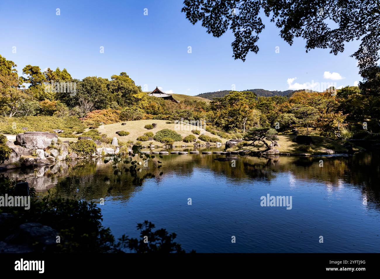 Isuien Garden, traditional japanese garden in Nara, Japan. © Giorgia De ...