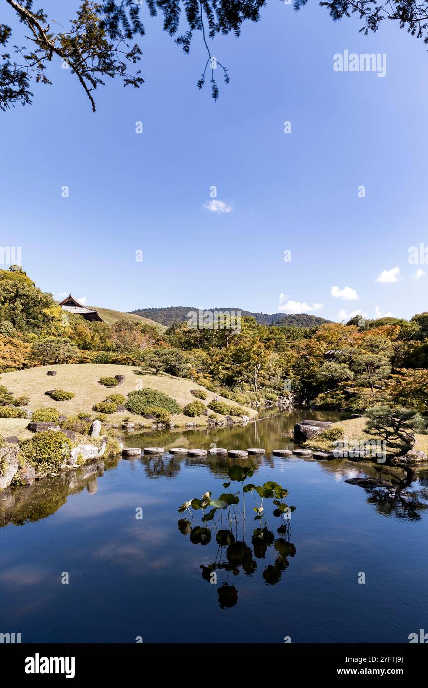 Isuien Garden, traditional japanese garden in Nara, Japan. © Giorgia De ...