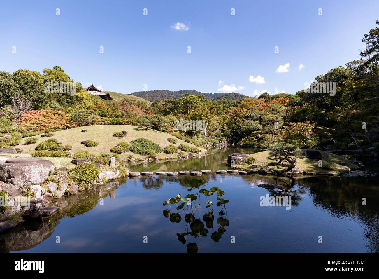 Isuien Garden, traditional japanese garden in Nara, Japan. © Giorgia De ...