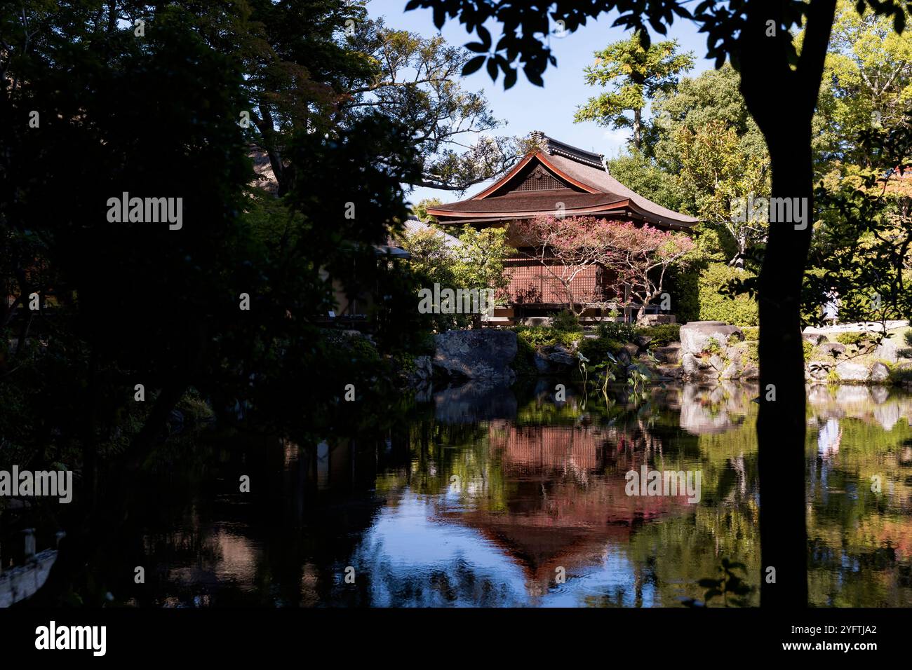 Isuien Garden, traditional japanese garden in Nara, Japan. © Giorgia De ...
