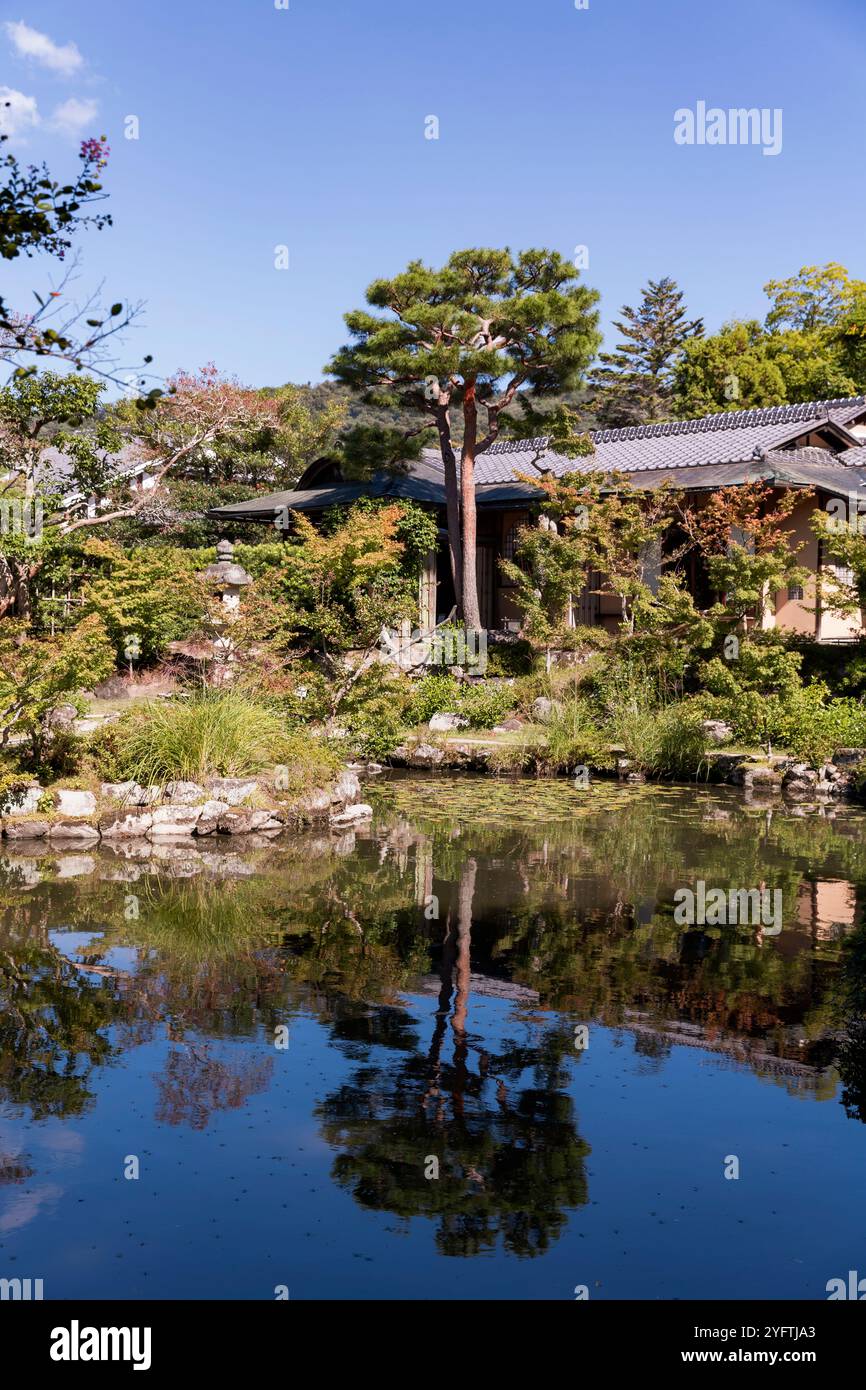 Isuien Garden, traditional japanese garden in Nara, Japan. © Giorgia De ...