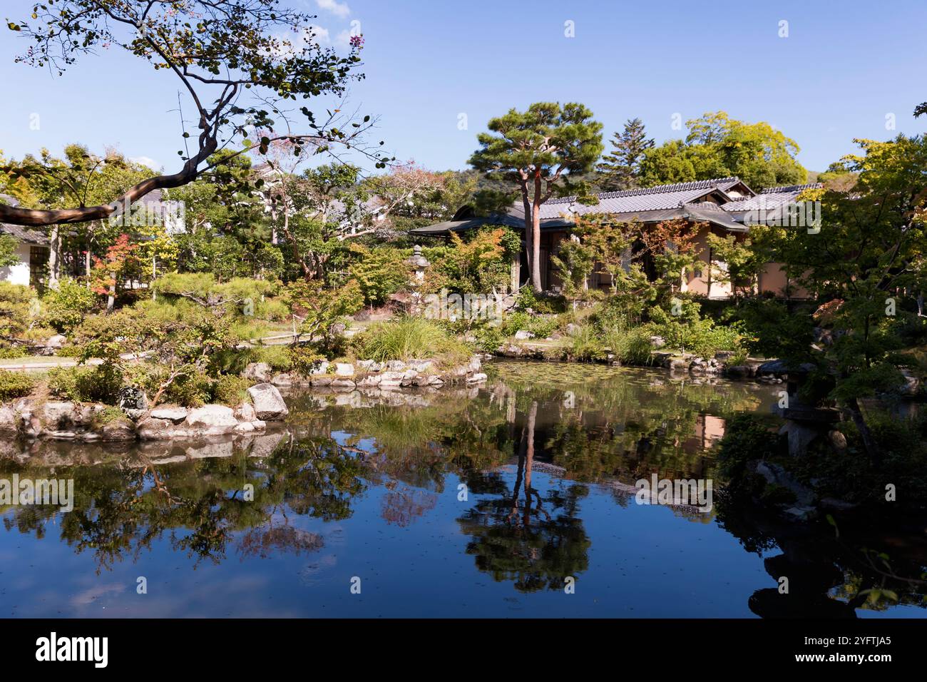 Isuien Garden, traditional japanese garden in Nara, Japan. © Giorgia De ...