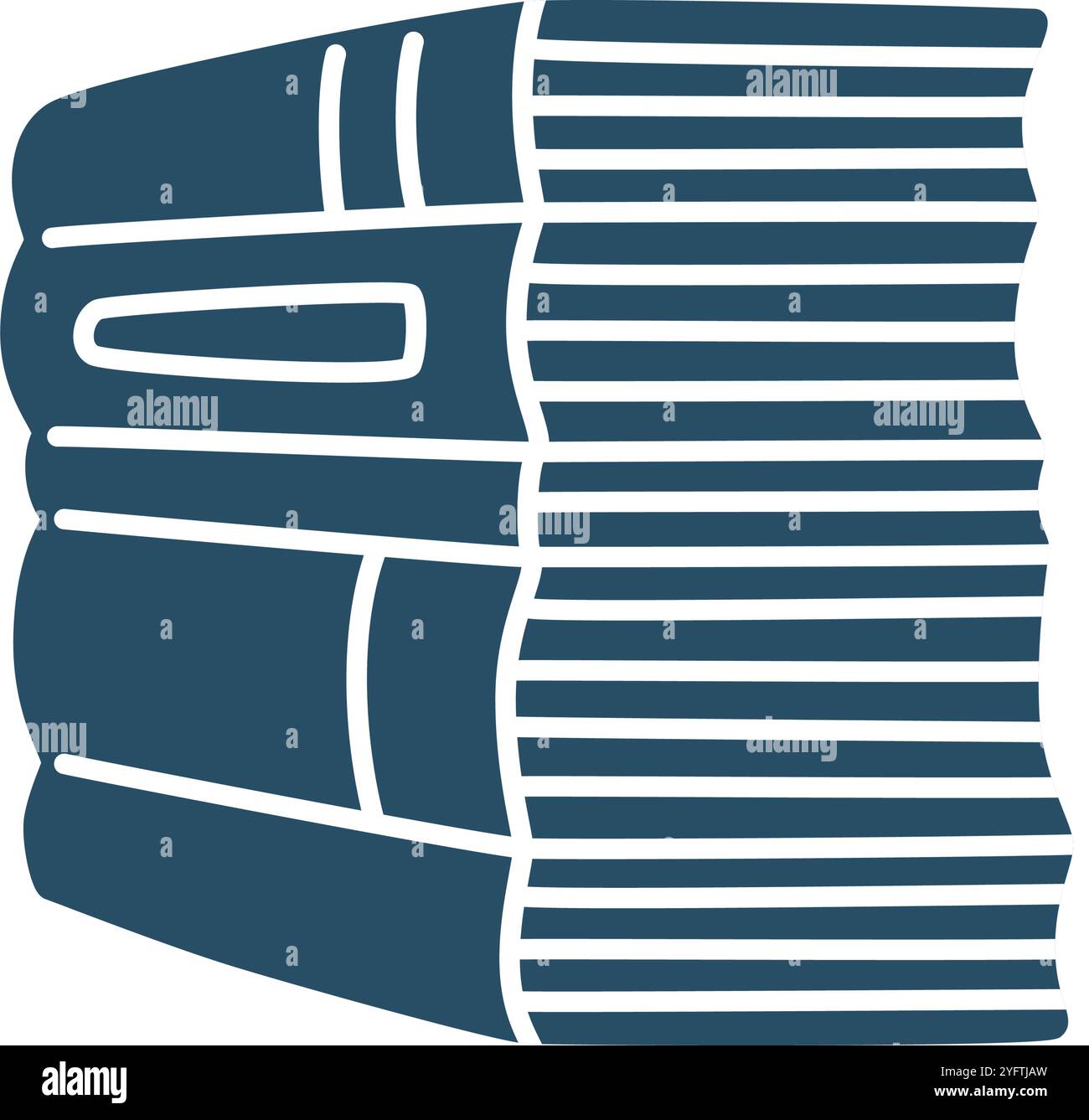 Doodle pile of books icon in minimalistic style. Knowledge symbol Stock ...