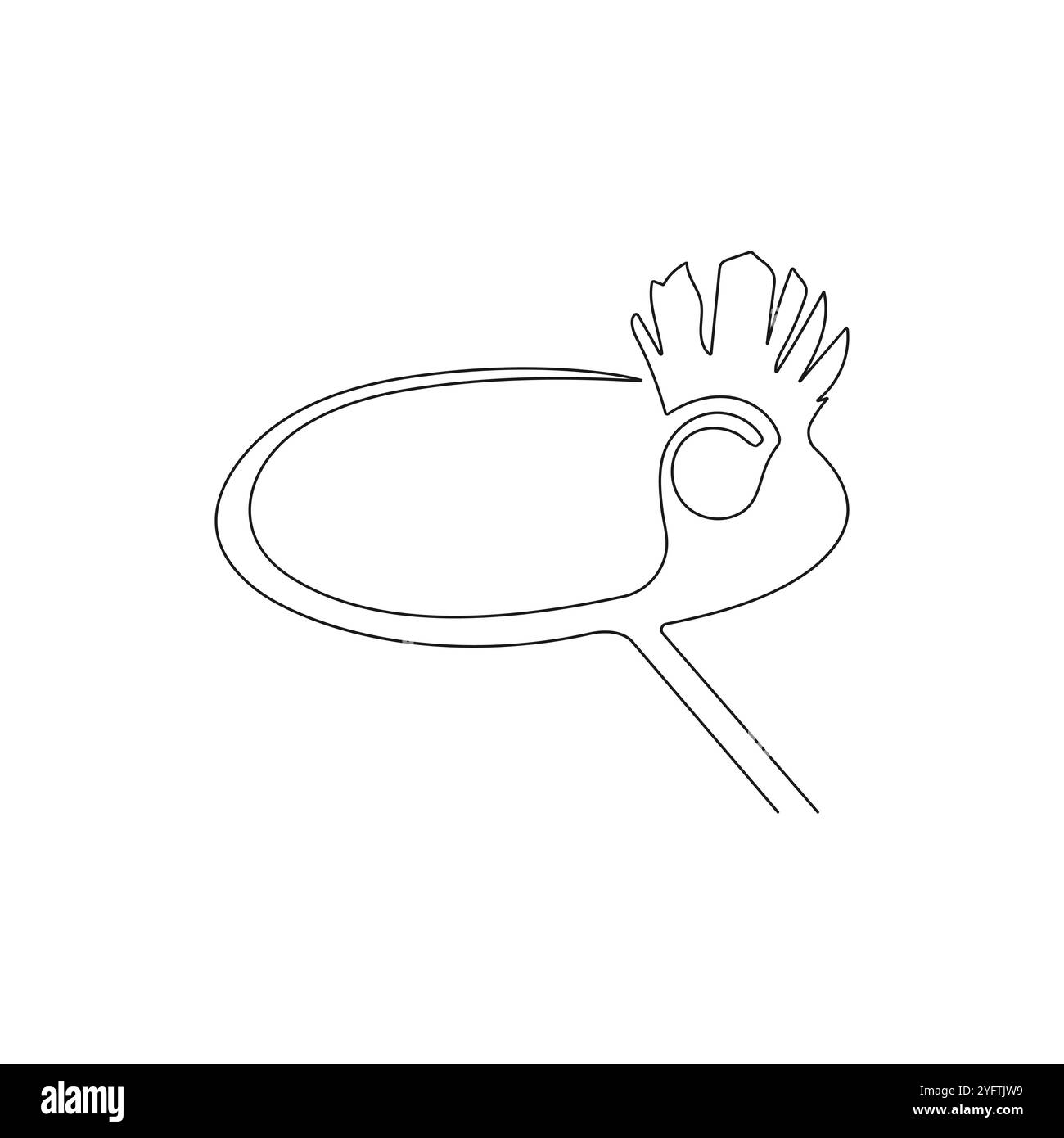 Badminton racket and shuttlecock. One line art. Equipments for ...