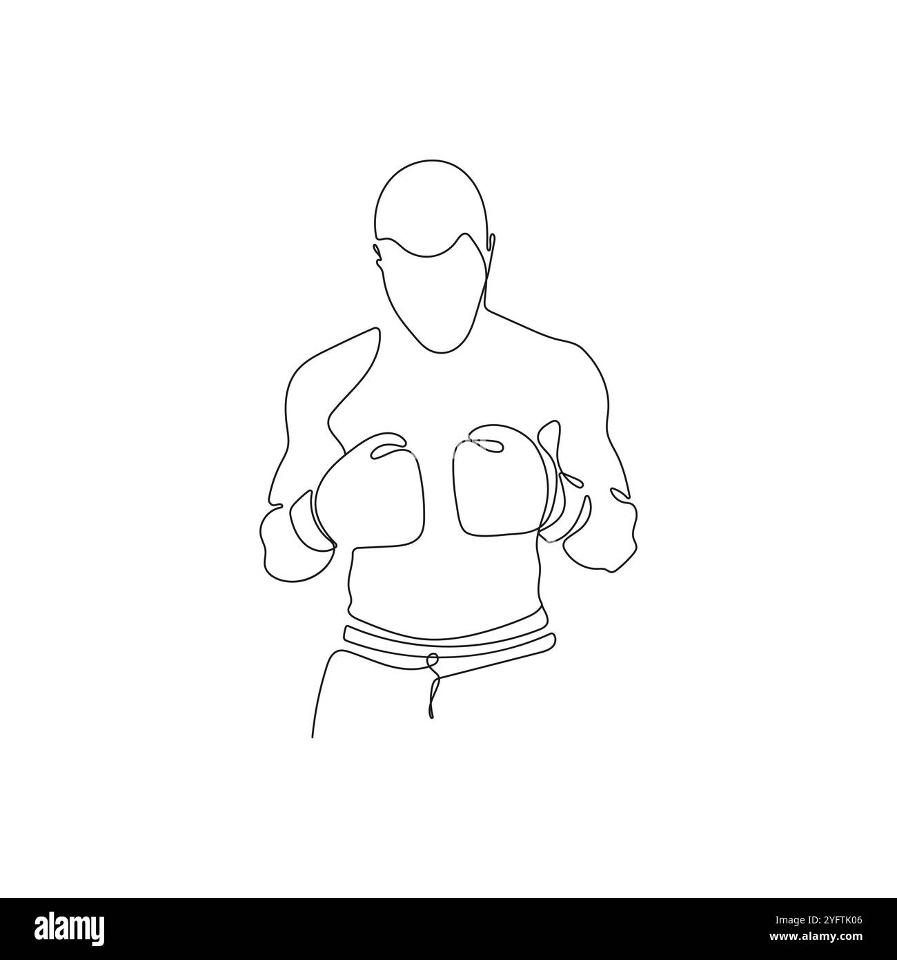 Hand drawn illustration drawing boxer hi-res stock photography and ...