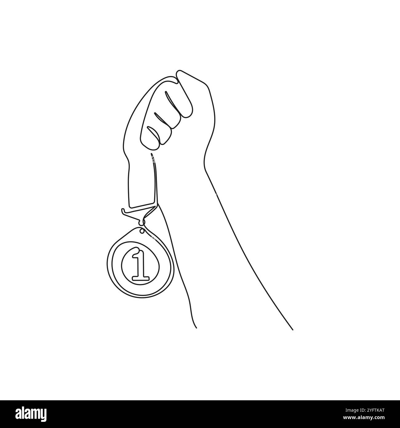 Hand holds trophy champion Cut Out Stock Images & Pictures - Alamy